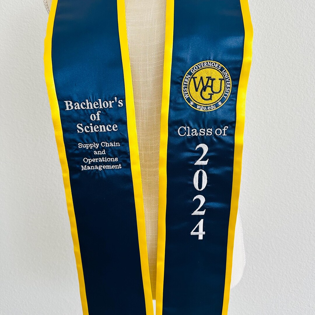 A Custom Satin Graduation Sash EMBROIDERY Stoles Graduation Gifts satin ...