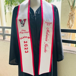 A Custom Satin Graduation Sash - EMBROIDERY Stoles - Graduation Gifts ...