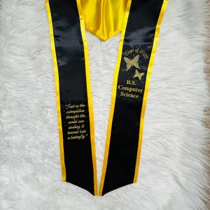 A Custom Satin Graduation Sash - EMBROIDERY Stoles - Graduation Gifts ...