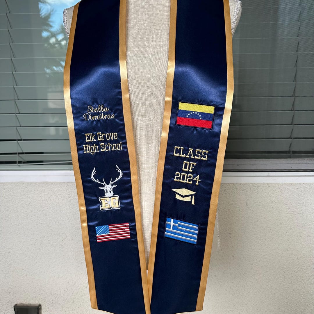 A Custom Satin Graduation Sash EMBROIDERY Stoles Graduation Gifts satin ...