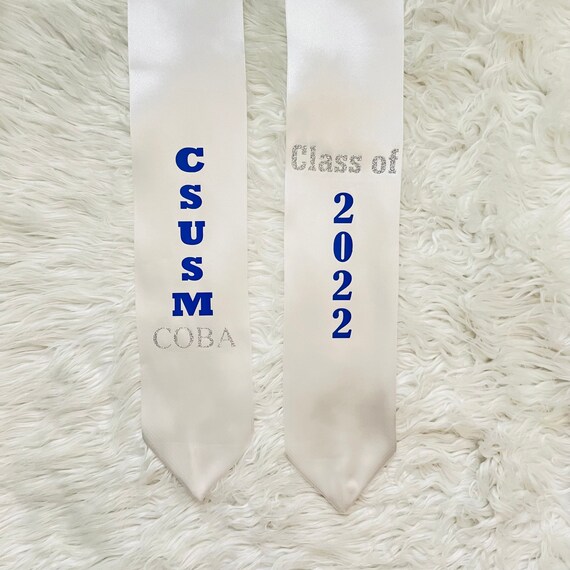 A Custom Satin Ribbon Graduation Sash Stoles Graduation - Etsy