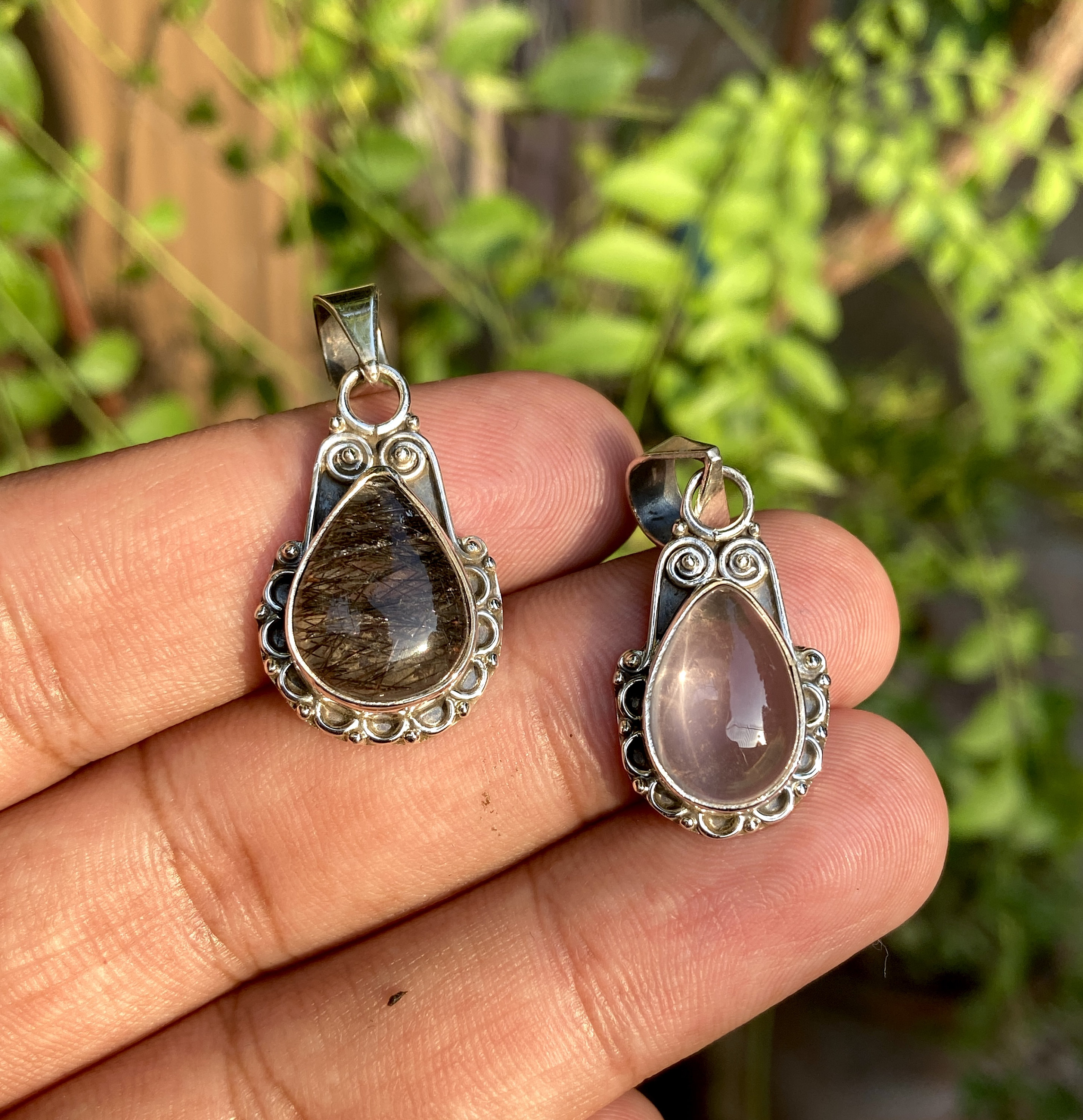 SALE 925 Sterling Silver Gemstone Pendants Handmade Silver | Etsy