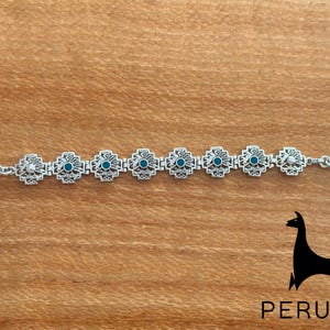 Pulsera Inca Con Diseño Chakana En Plata 950 Con Incrustaciones De ...
