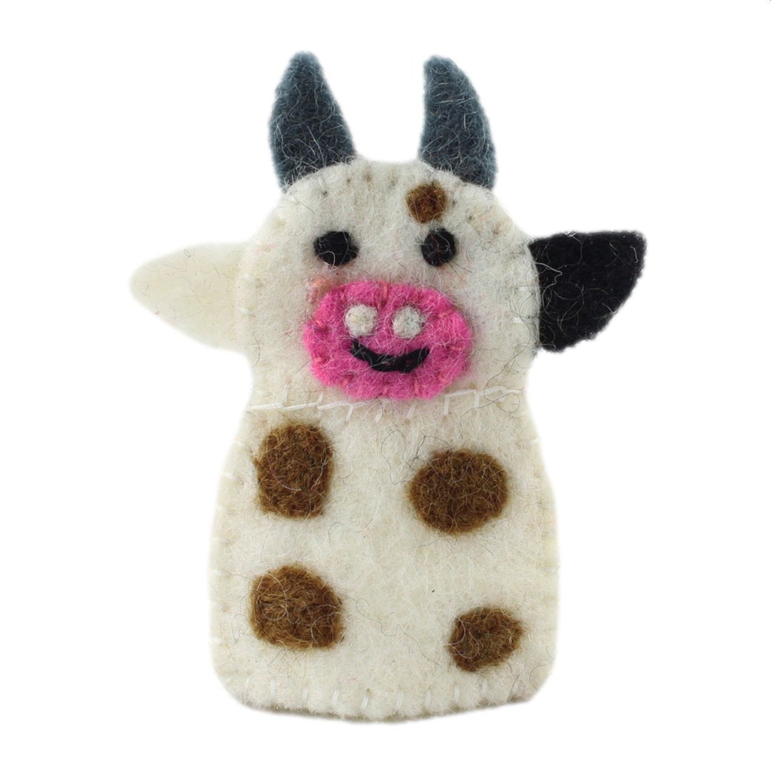 Felt Finger Puppet Pink Finger Doll - Etsy