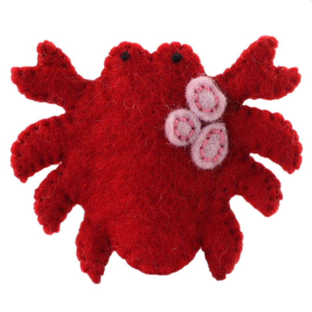 Felt Finger Puppet Crab Finger Doll - Etsy Australia