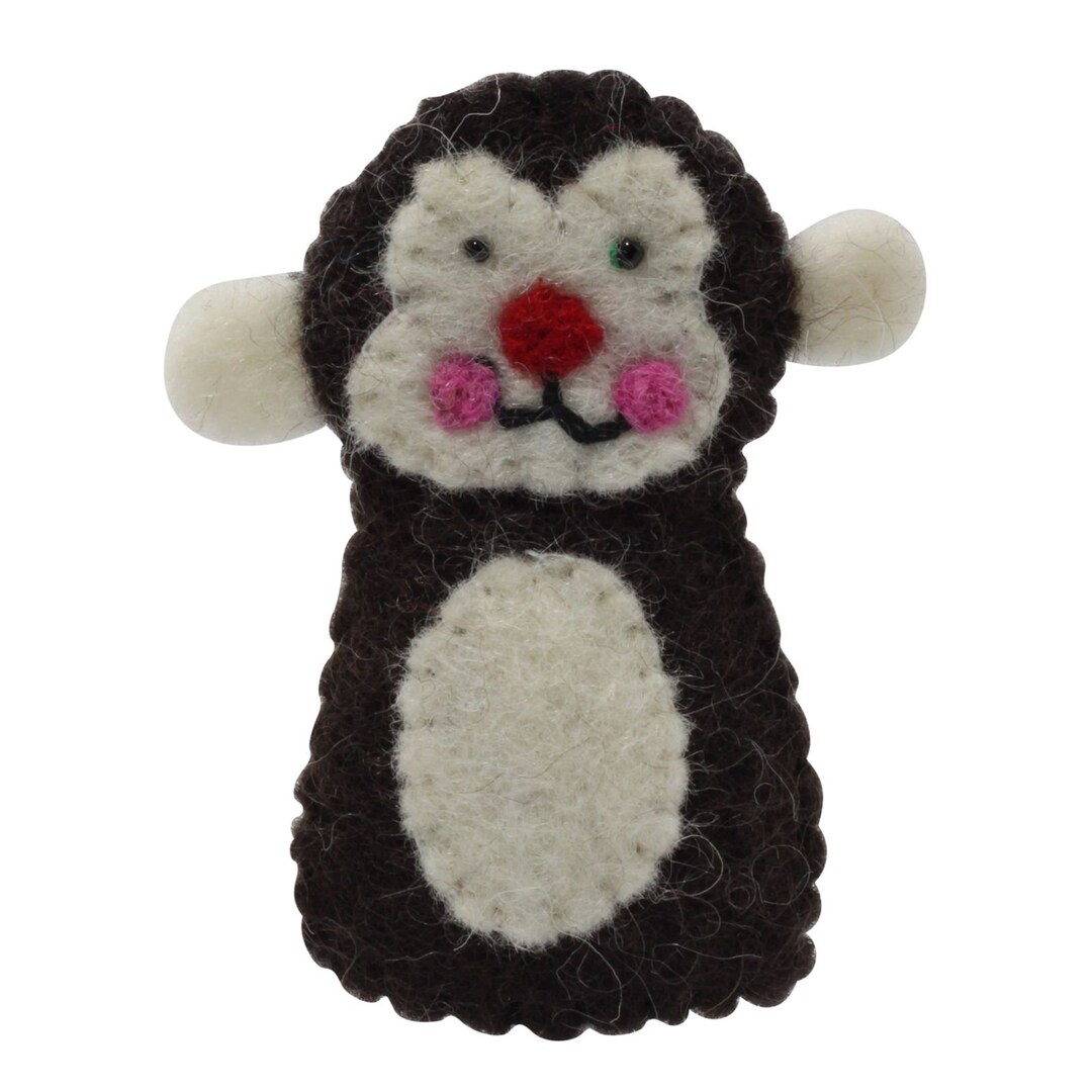 Finger Puppet Made of Felt Monkey White Finger Doll - Etsy