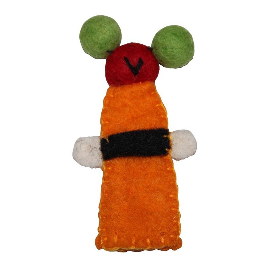 Finger Puppet Made of Felt Orange Finger Doll - Etsy