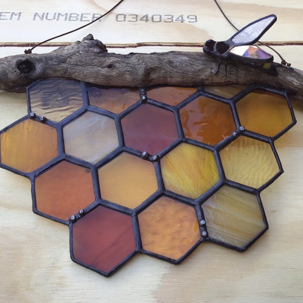 Honeycomb Stained Glass - Etsy