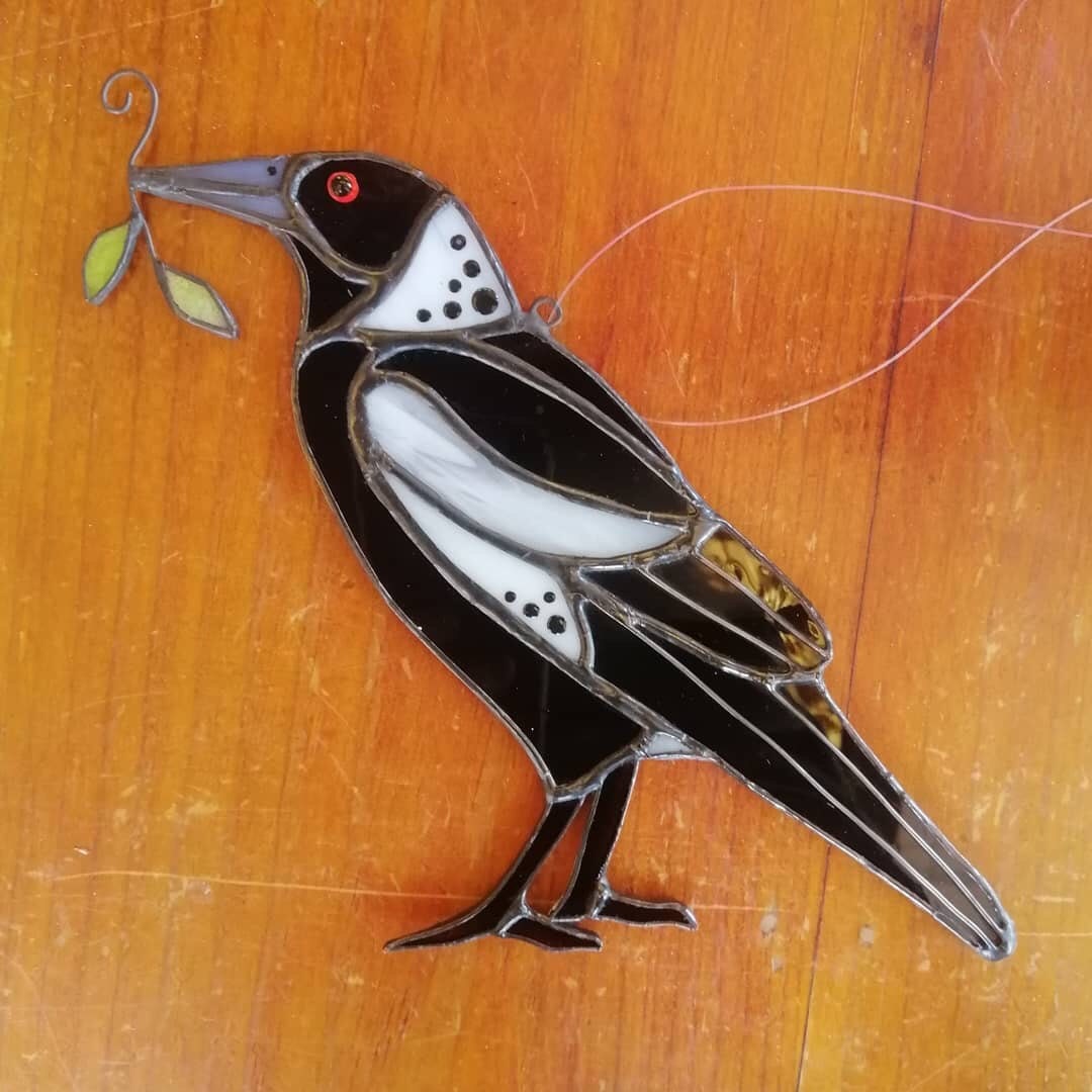 Magpie Crow Corvidae Native Australian Bird Glass Sun-catcher - Etsy