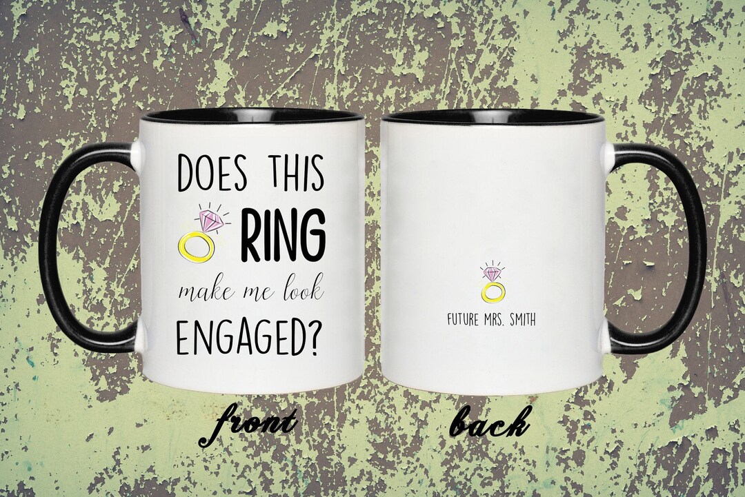 Personalized Engagement Mug Couples Mug Engagement Gift for Her Marry ...