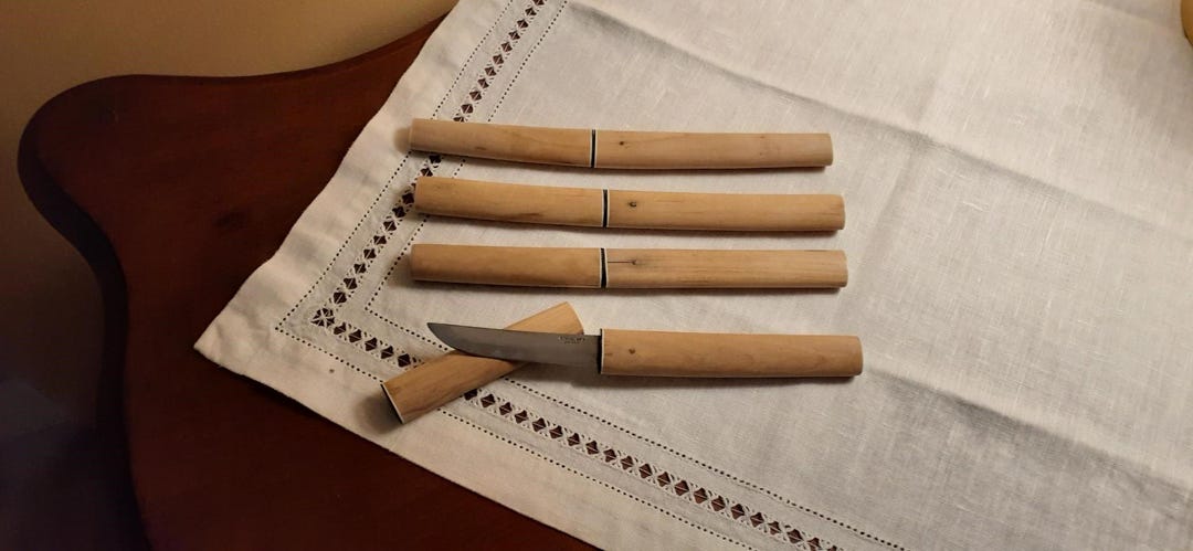 Set of 4 Vintage Japanese Fish Knives - Etsy