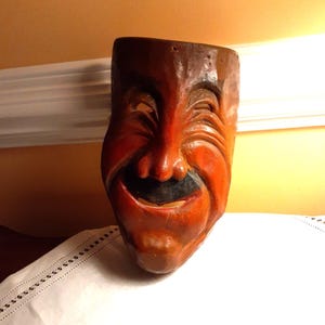 Rare Early 1900's Swiss Carved Wood Festival Mask - Etsy
