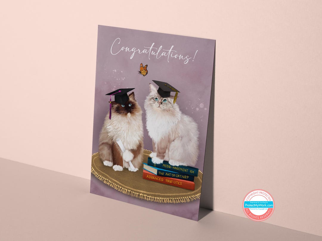 Ragdoll Cat Graduation Card With Poem | Proud of You - Etsy