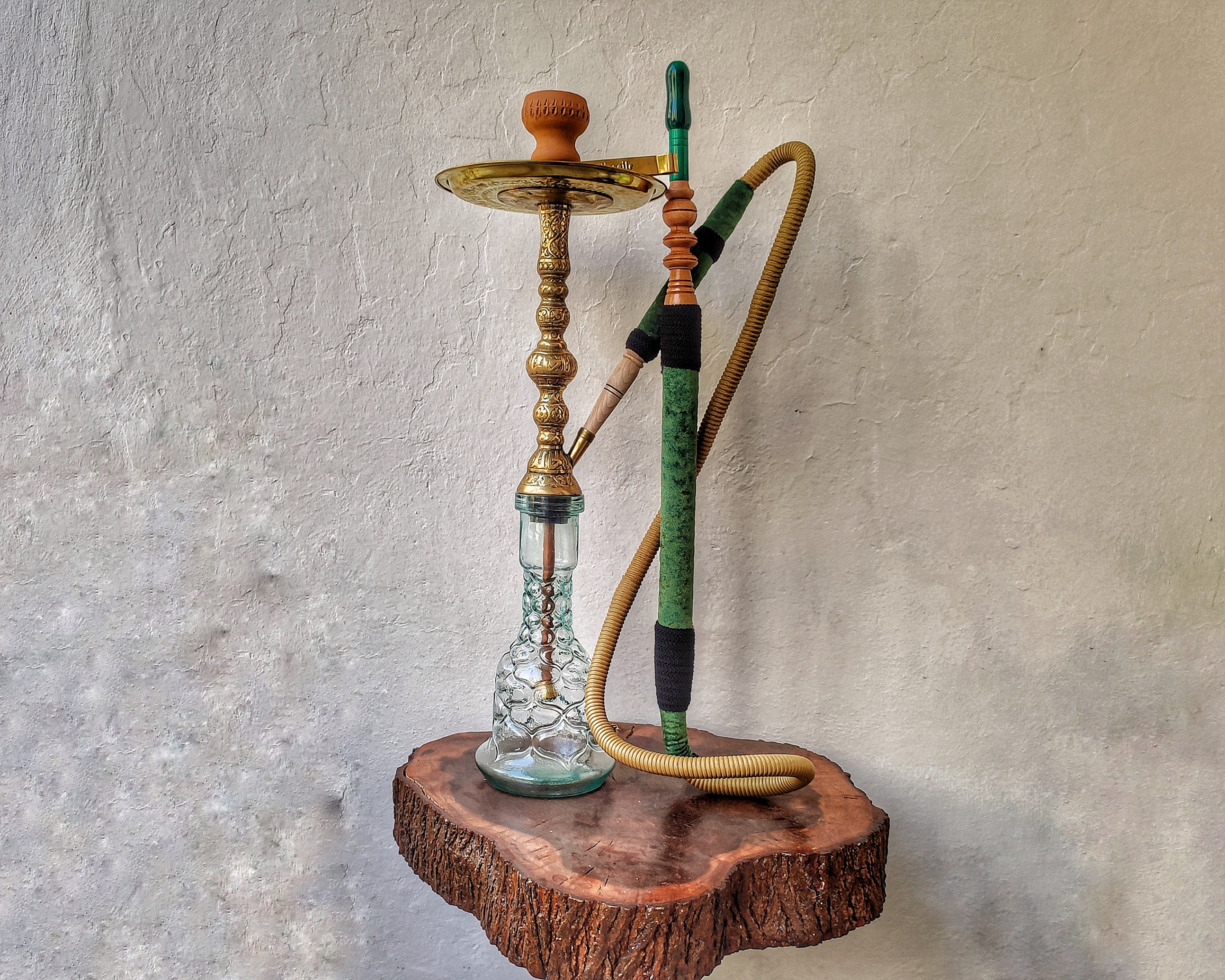 Hookah Set Ottoman style nargile shisha with knitted hose | Etsy