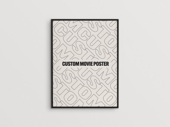 Custom Movie Poster Movie Poster Print Film Poster Wall - Etsy