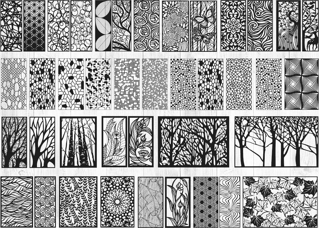 300pcs.svg.png.dxf.ai,modern Patterns Svg,cnc Files for Plasma Laser ...