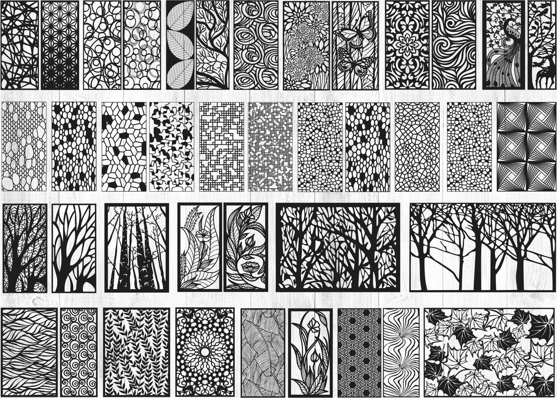 300pcs.svg.png.dxf.ai,modern Patterns Svg,cnc Files for Plasma Laser ...