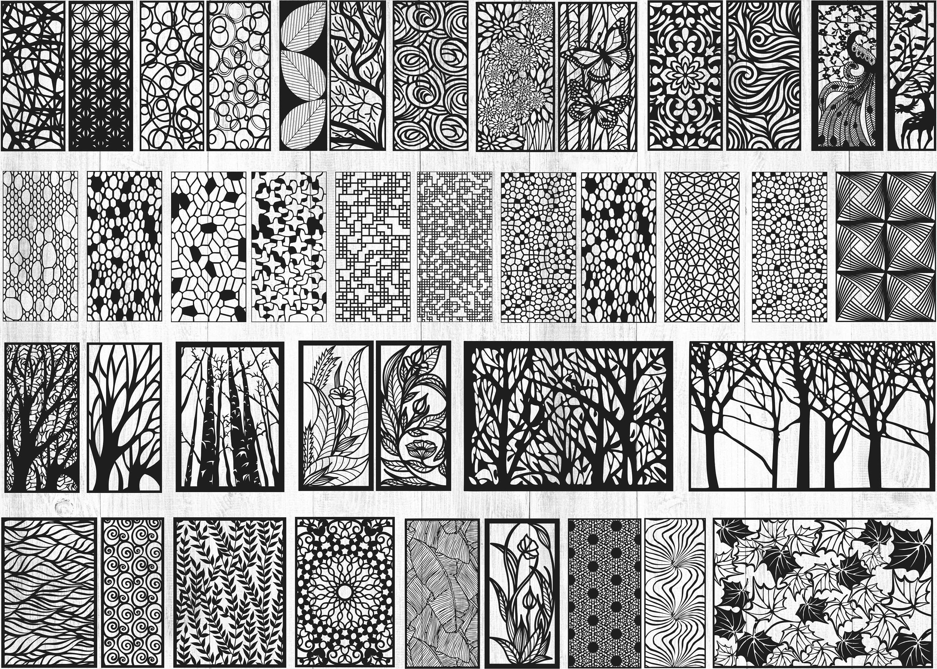 300pcs.svg.png.dxf.ai,modern Patterns Svg,cnc Files for Plasma Laser ...