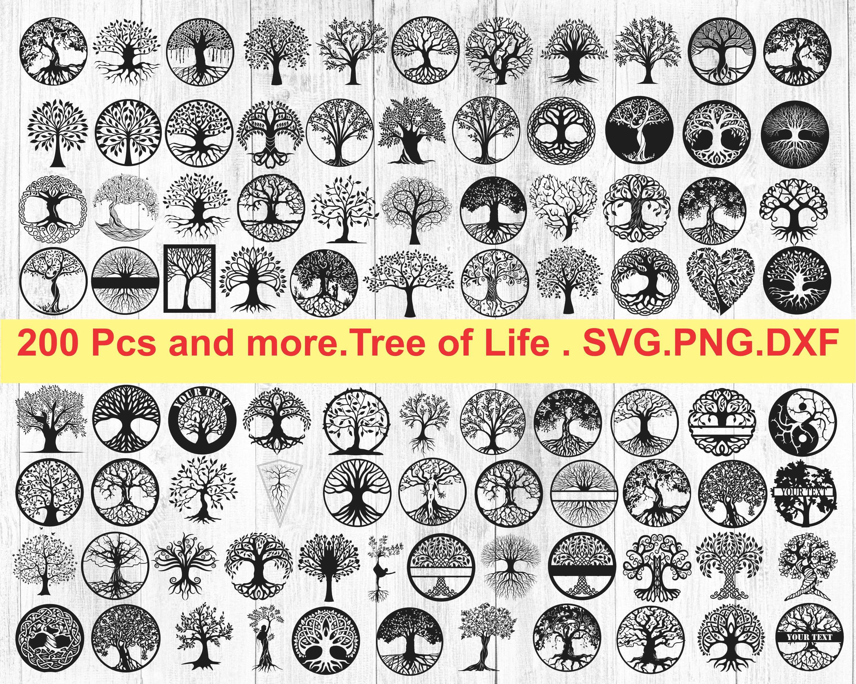 Tree of Life Svgtree of Life Wall Arttree Wall Artbundle - Etsy