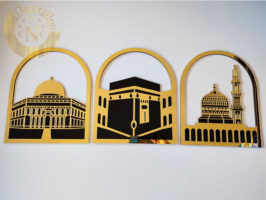 Kaaba Dxf, Makka Dxf,masjid Al-nabawi Laser Cut Dxf Files ,islamic ...