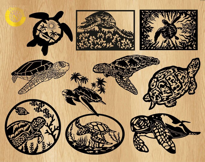 3D Turtle SVG, Layered Turtle SVG, Sea Turtle Svg, Turtle Wall Art ...