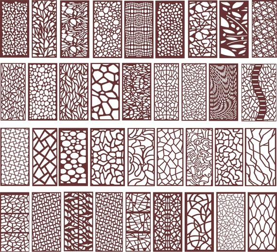 36 Simple Patterns / Panel Templates / Vector File CNC File | Etsy