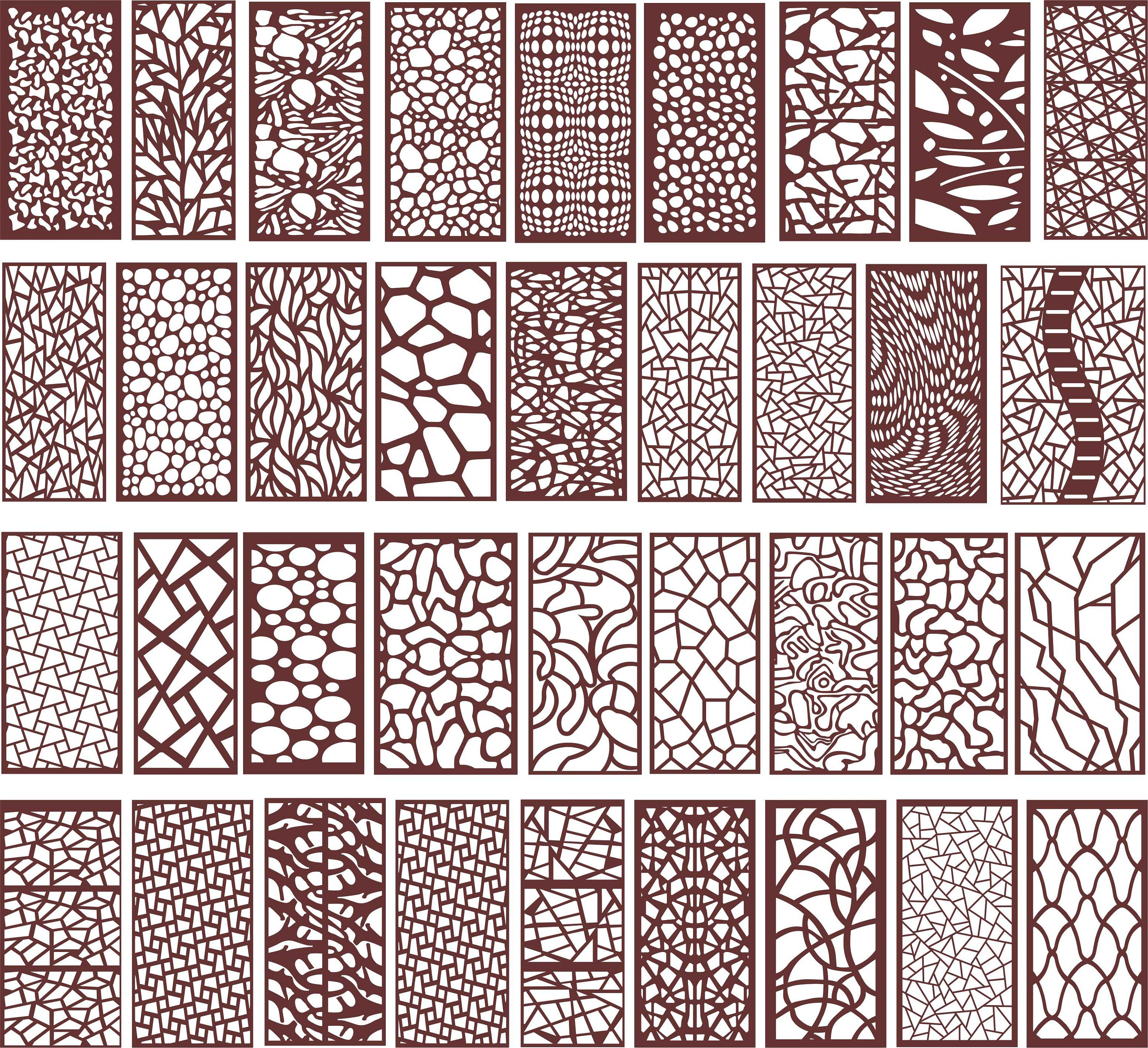 CNC Laser Cut Panel Templates, Geometric Room Divider (digital Files ...