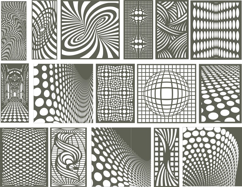 34 Patterns 3D for Cnc Cut Wood Aser Router Plasma 3D Geometric Digital ...