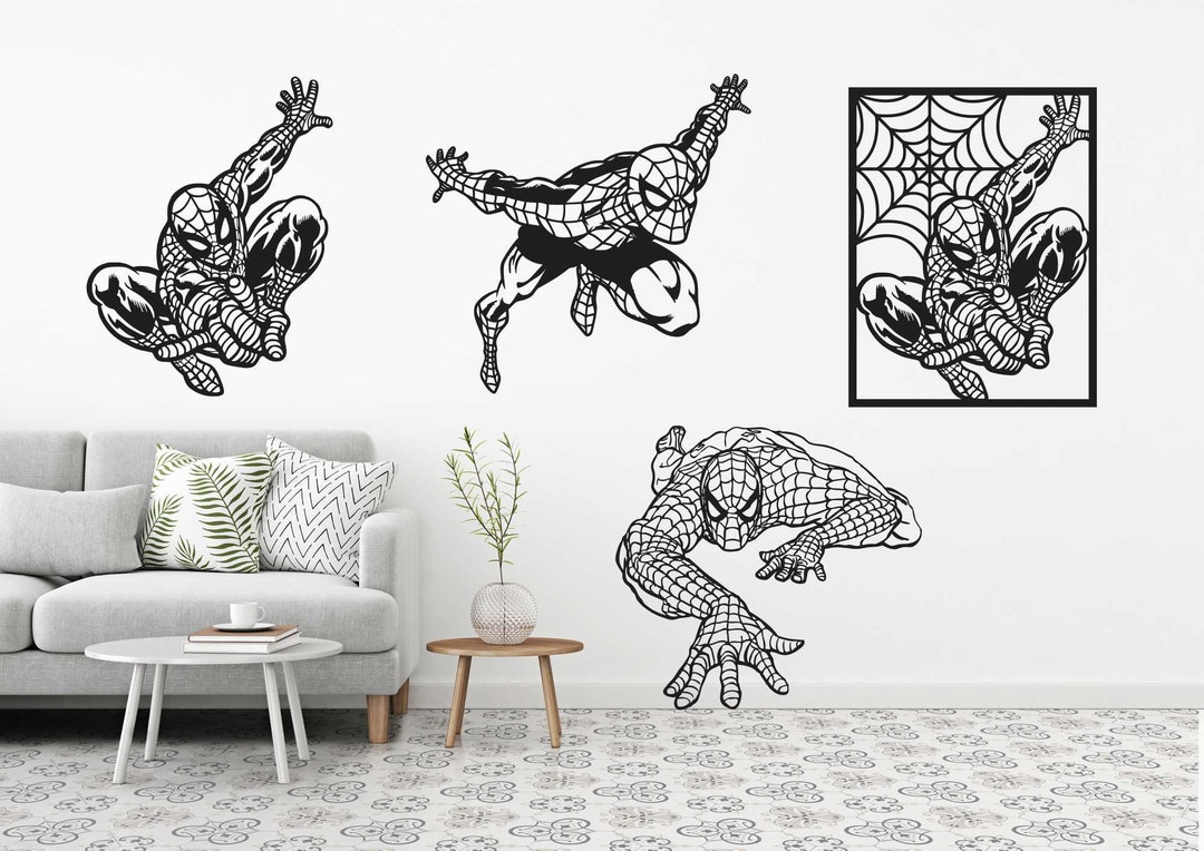 Spider Man Home Decor,super Heroes Svg,spider Man Logo,laser Cut File ...
