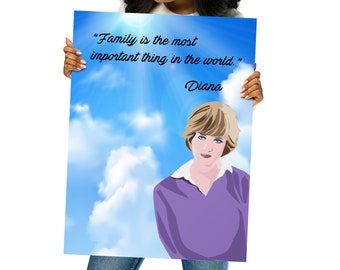 Lady Diana Posters Vintage Retro Poster Home Decor Lady Diana Art Print ...