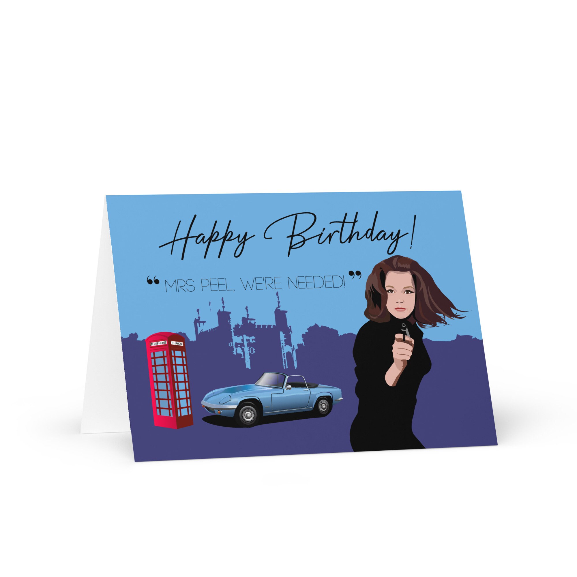 Diana Rigg Personalized Birthday Card with Date and Person's Name on ...