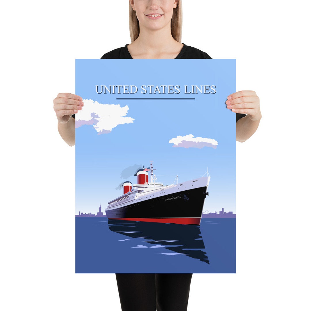 Poster United States Lines - Etsy