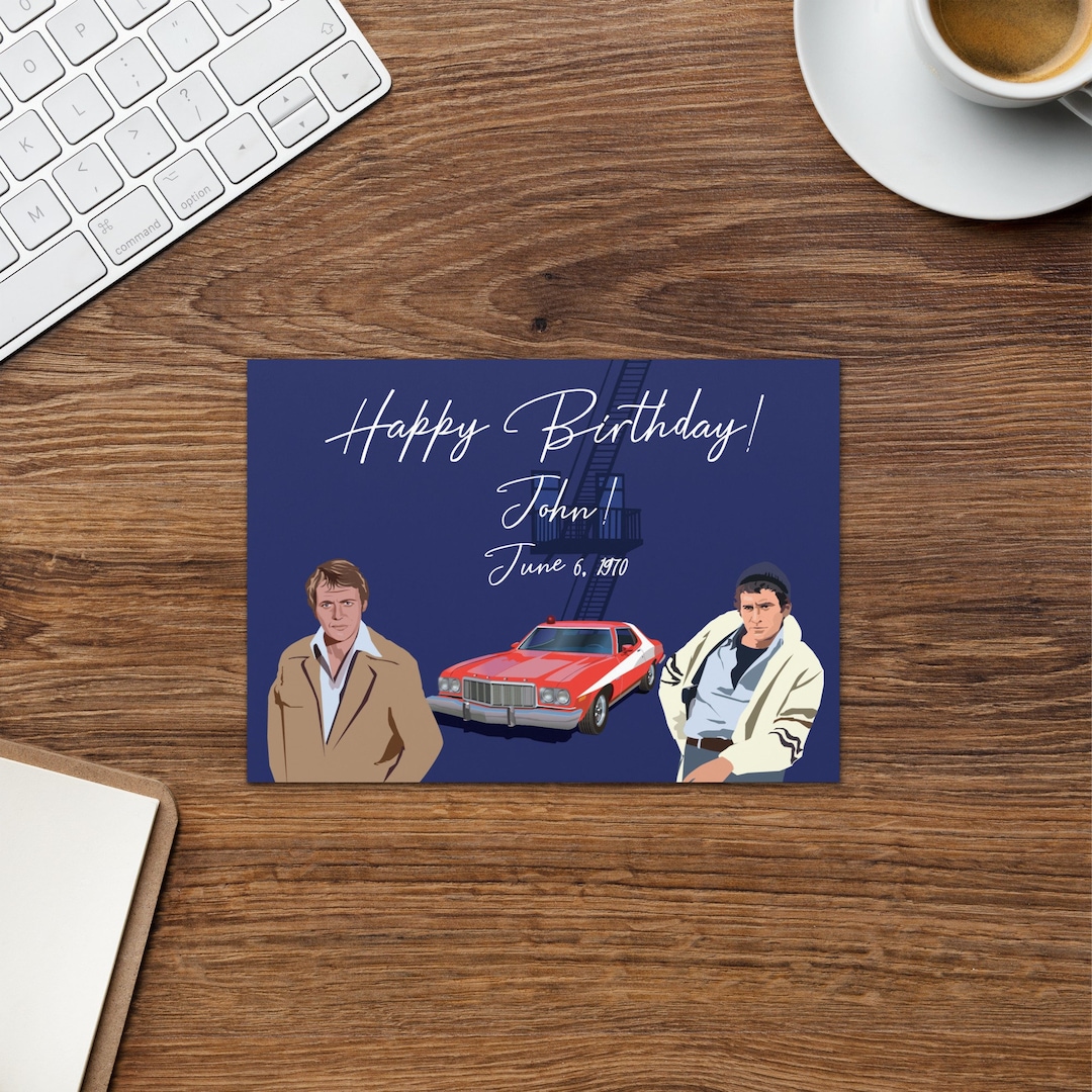 Starsky & Hutch Customizable Birthday Card - Etsy