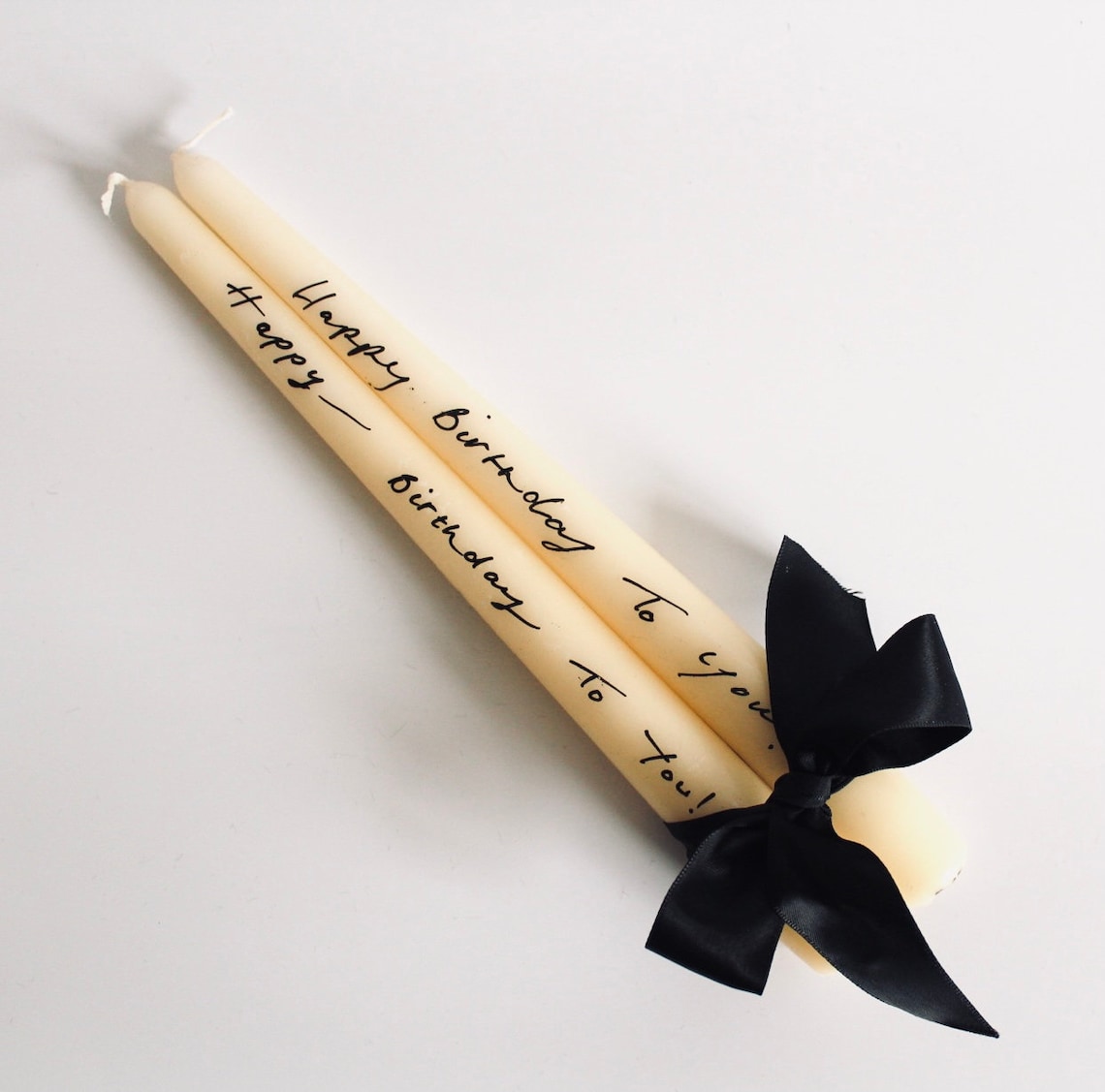 Personalised Handwritten Bridesmaid Taper Candle Wedding - Etsy