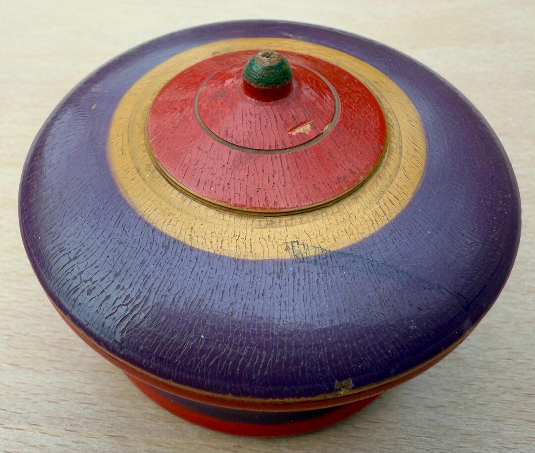 Antique Indian Hand Painted Box, Wooden Jewellery Box, Purple Ethnic ...