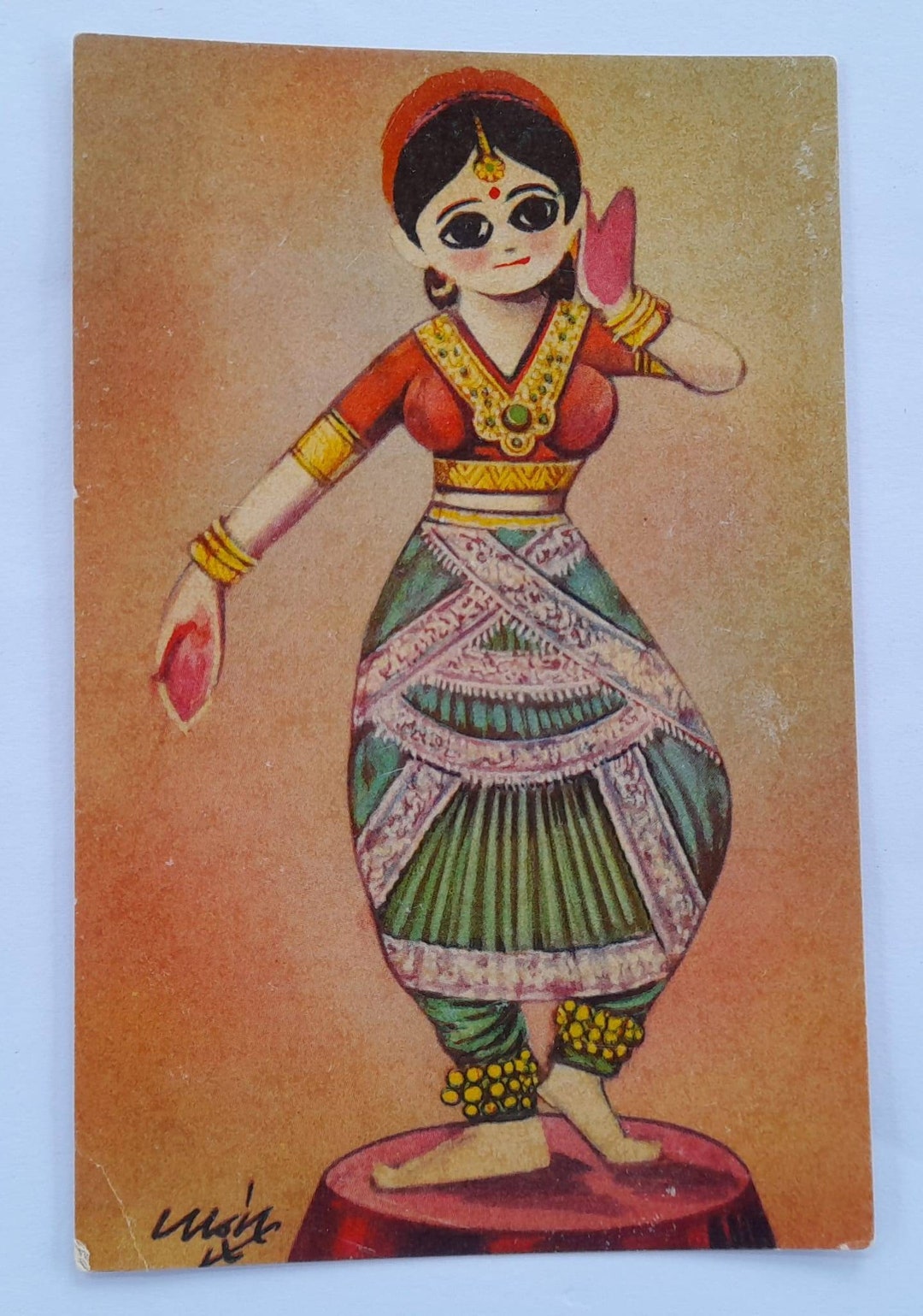 Antique Indian Postcard, Hindu Deity, Diwali Greeting Card, Festival ...