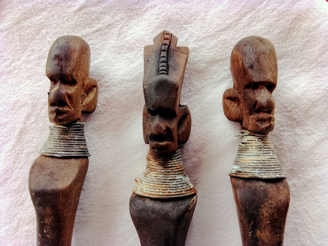 Vintage Hair Pin, African Hair Pin, Hand Carved Wood Hair Pins, Hair ...