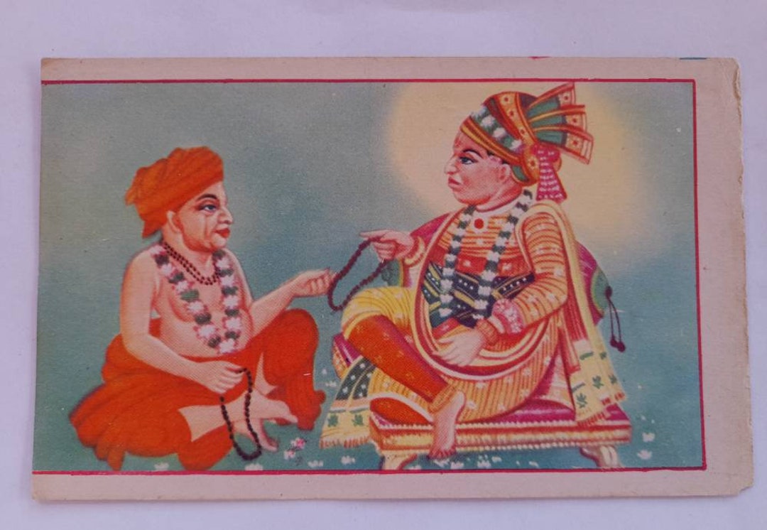 Antique Indian Postcard, Hindu Deity, Ephemera, Diwali Festival ...