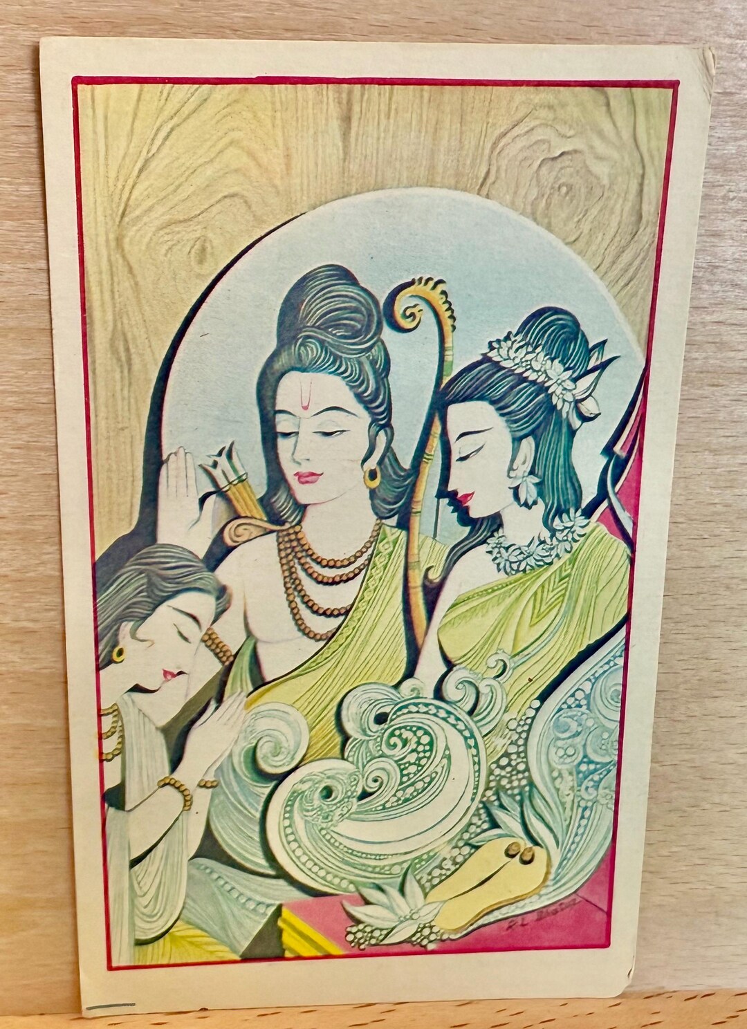 Ram Sita Postcard, Unused Card, Diwali Greeting Card, Hindu Goddess ...