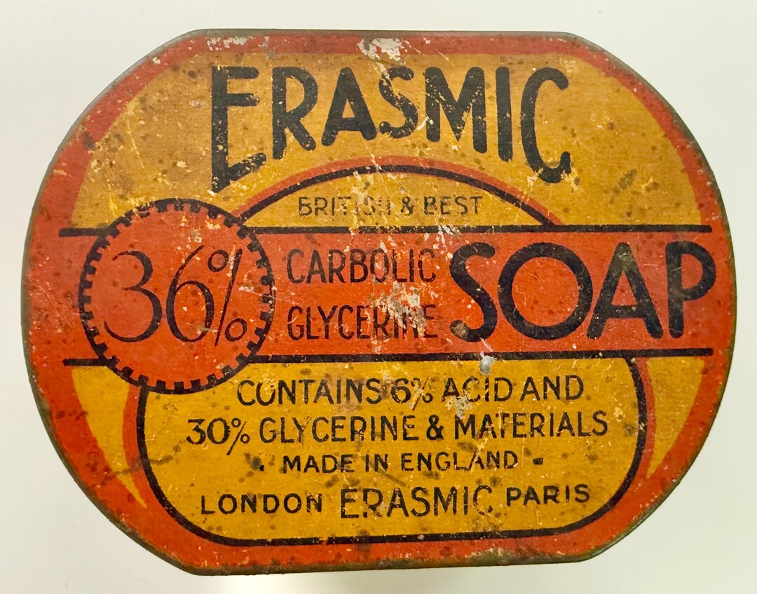 A 1930s Art Deco English Metal Tin Soap Container erasmic. - Etsy