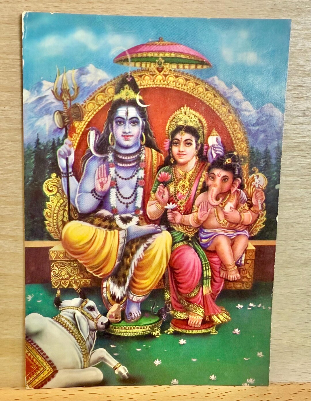 Vintage Indian Shiva Postcard, Shiva, Original 1950’s Unused Diwali ...
