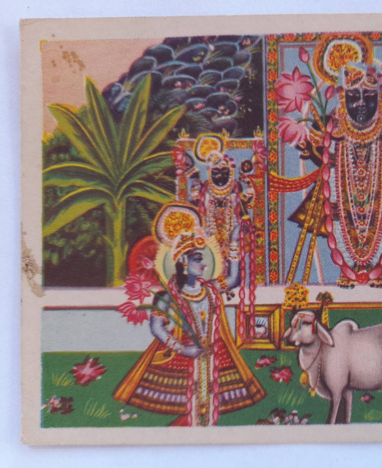 Antique Indian Postcard, Shrinathji, Krishna, Hindu Deity - Etsy