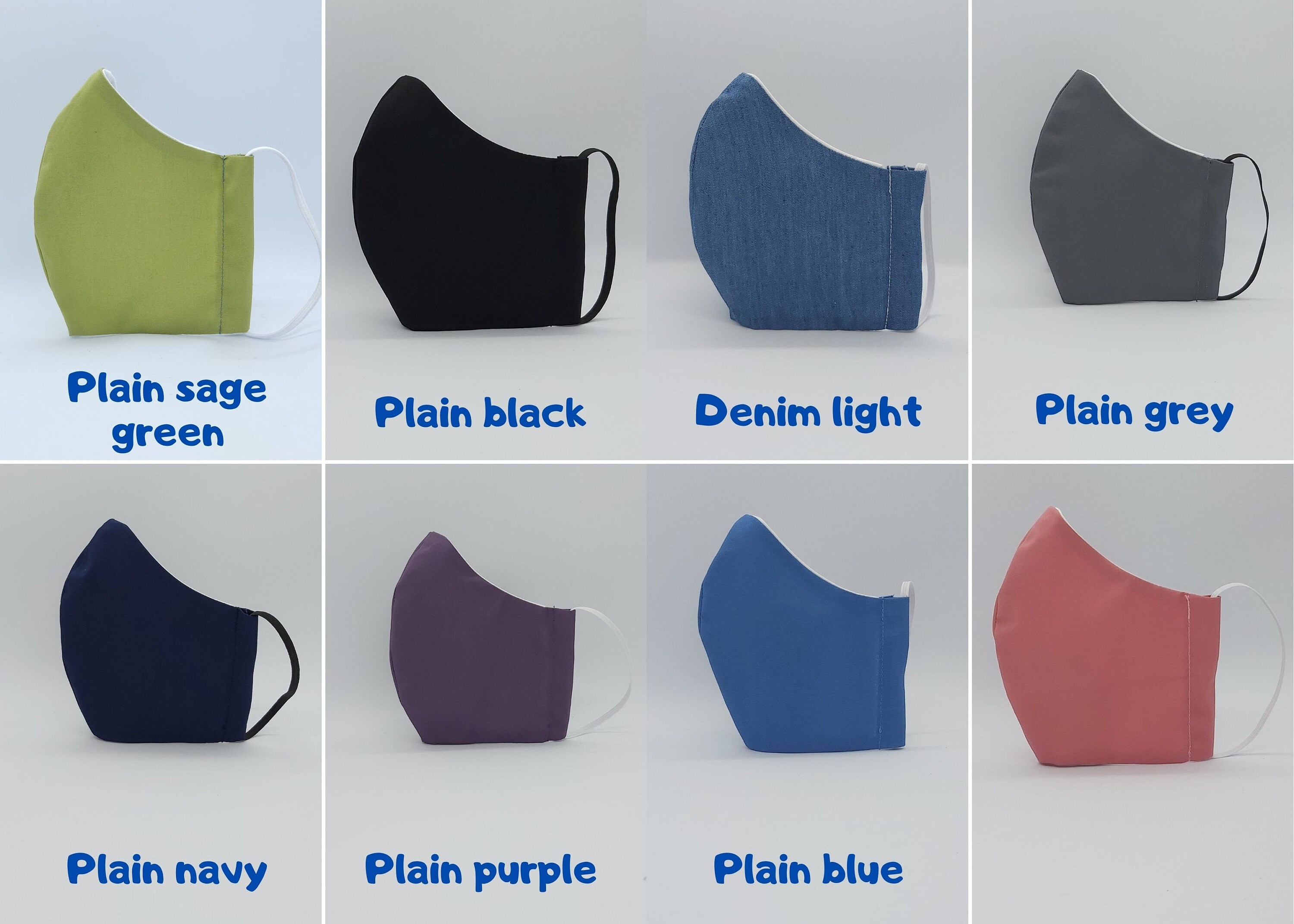 Reusable Cotton Face Masks Free Filter Washable Face Masks | Etsy UK