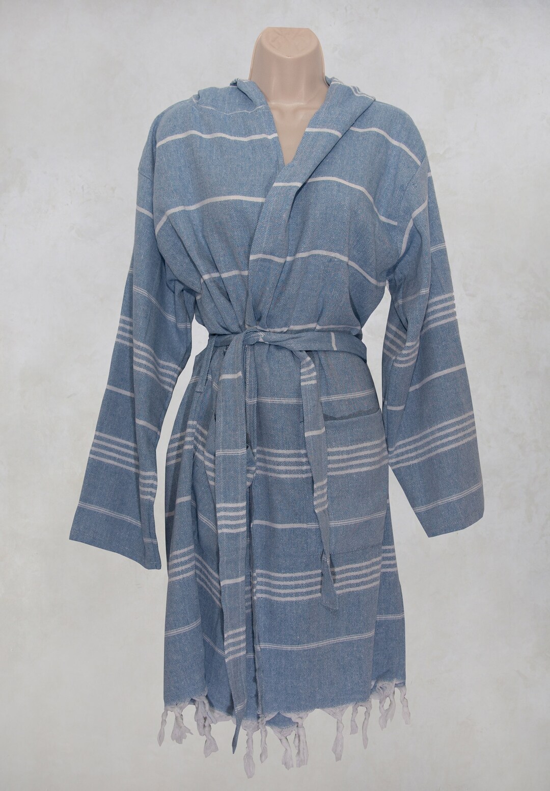 Authentic Turkish Cotton Bathrobe, Loungewear, Beachwear, Peshtemal ...