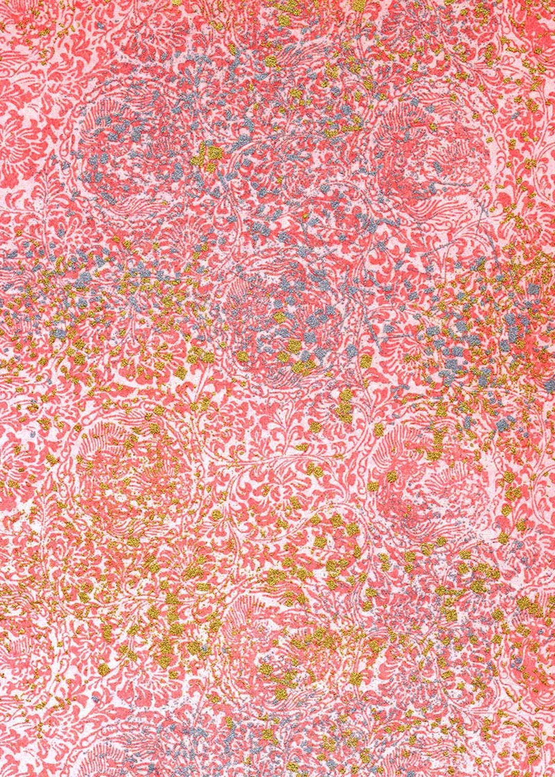 Japanese Chiyogami Paper Contemporary Gold Pink, Yuzen, Origami ...