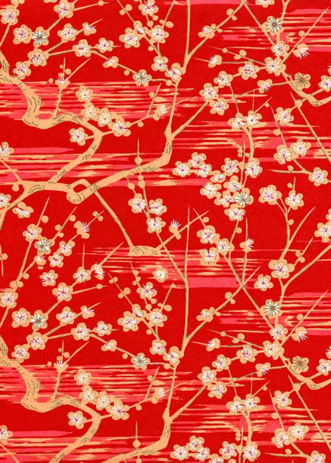 Chiyogami Japanese Paper Folding Paper Floral Red Japanese Supplies ...