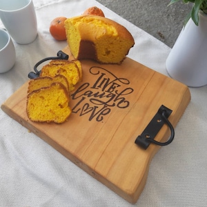 Small Rustic Serving Tray With Strings 11x9in, Corner Tray With Rope ...