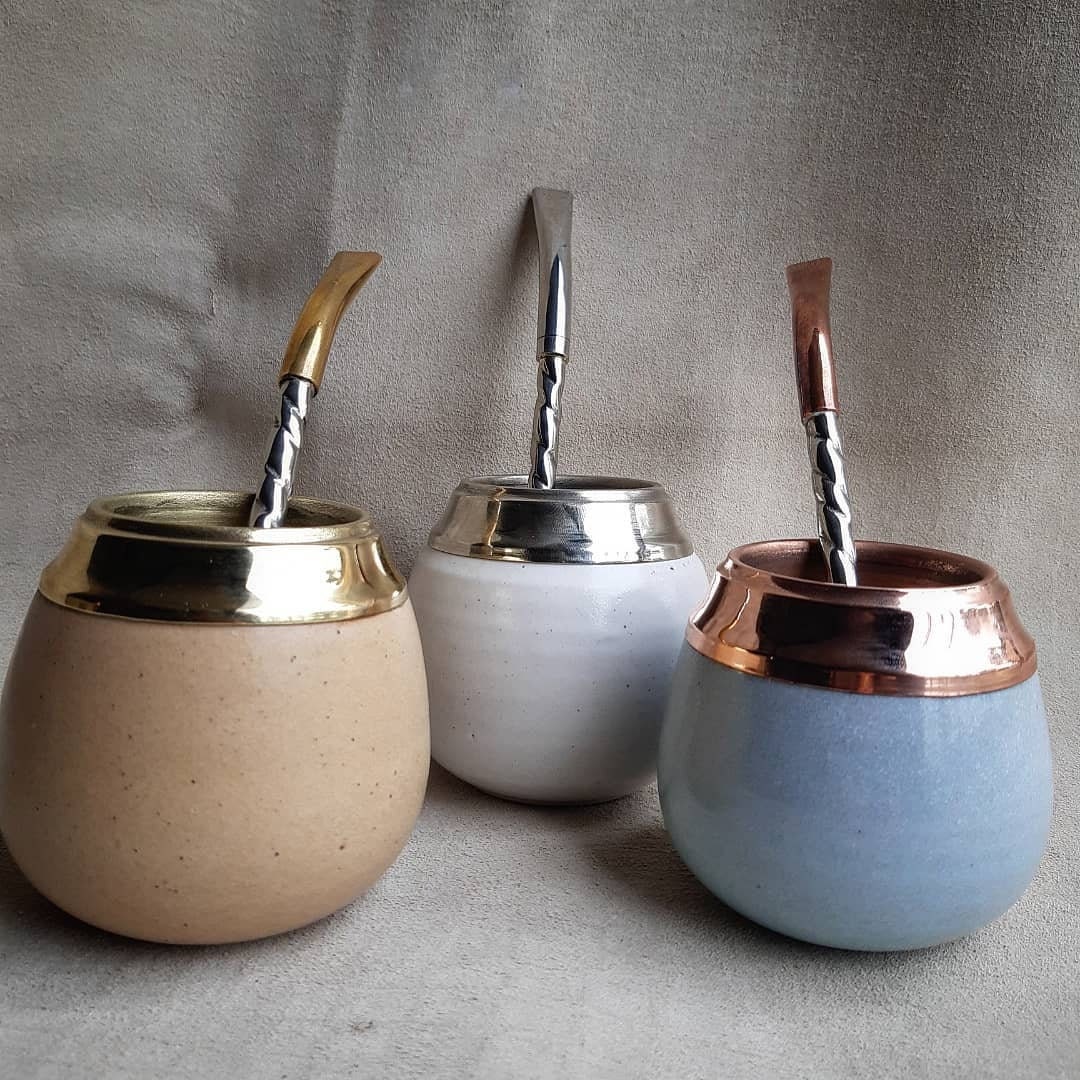 Ceramic Mate Cup, Handmade Yerba Mate and Bombilla, Yerba Mate and ...