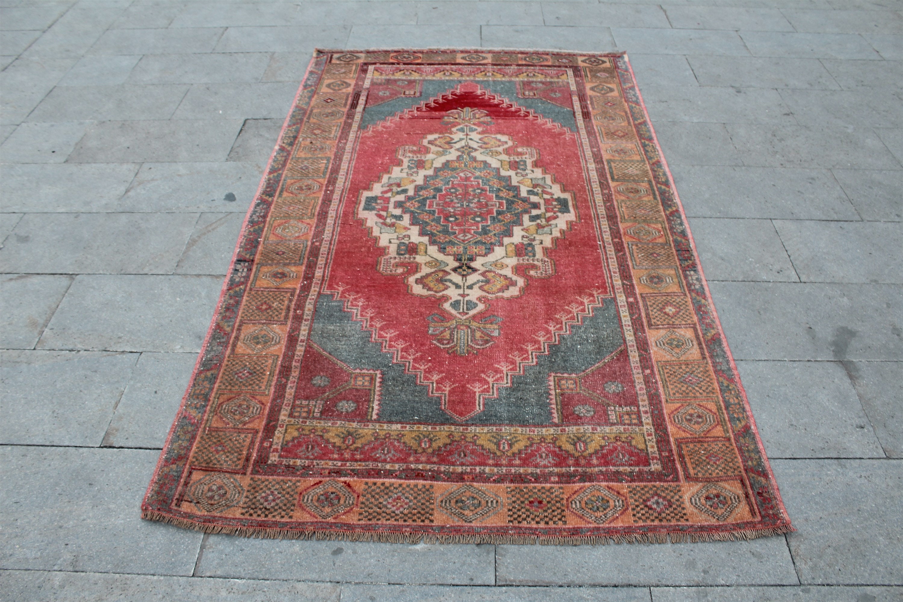 Red Turkish Rug Red Area Rug Living Room Rug Bedroom Rug | Etsy