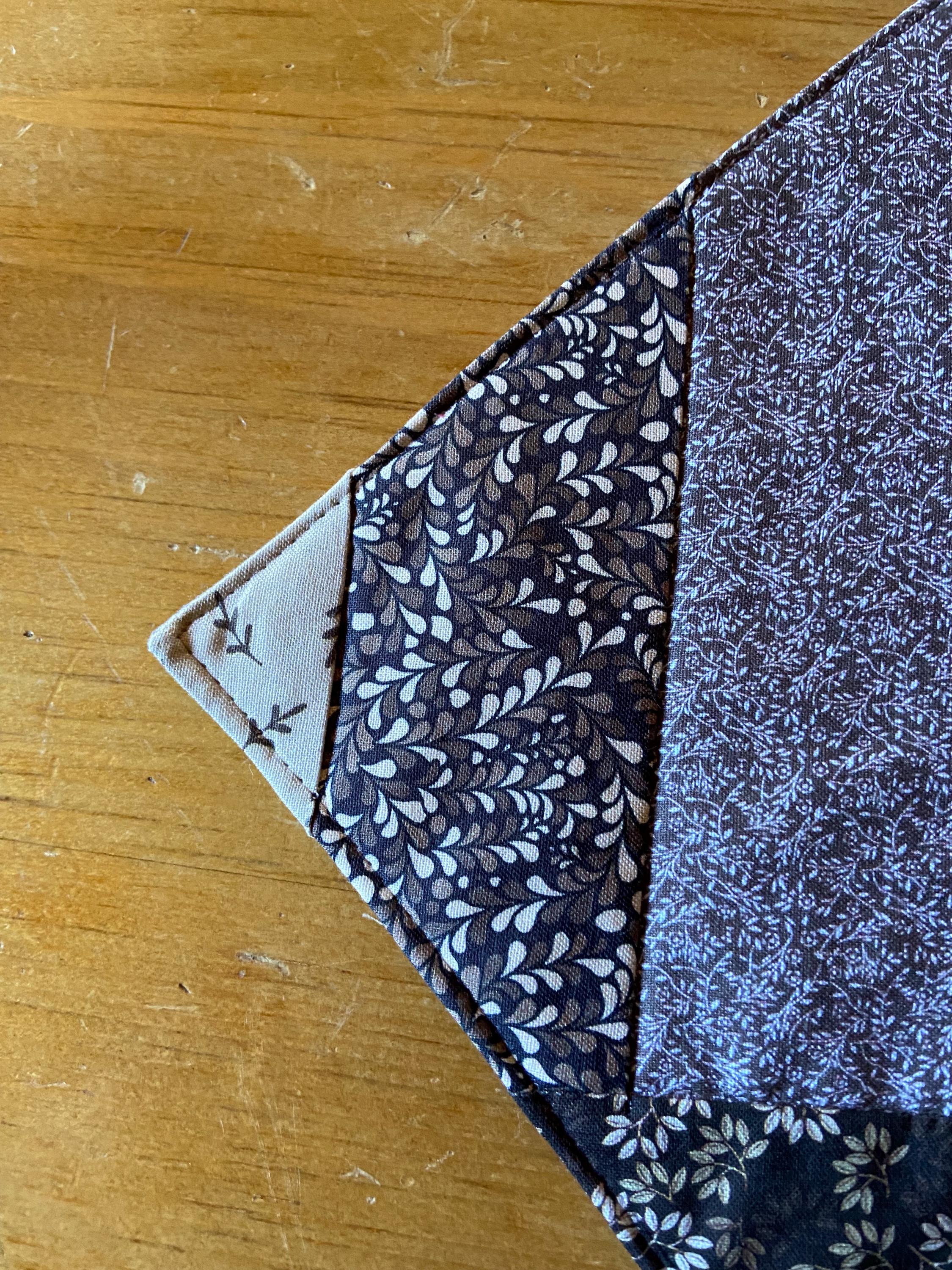 All Seasons Square Table Mat in Earth Toned Retro Prints, Brown Quilted ...